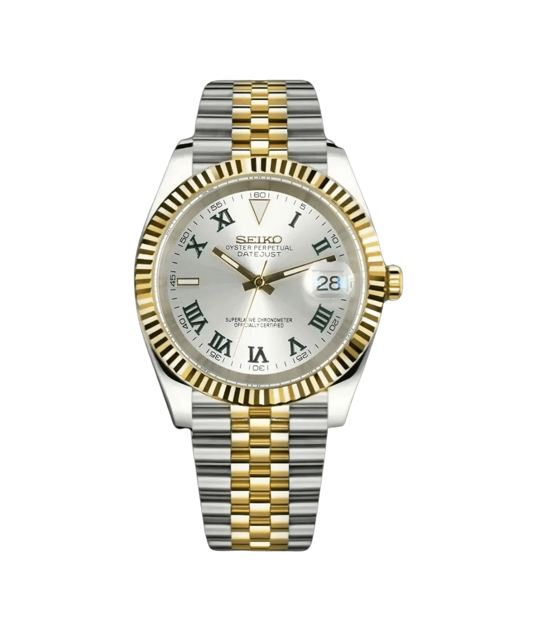 Seiko Mod Datejust bicolore Wimbledon – YG MODS