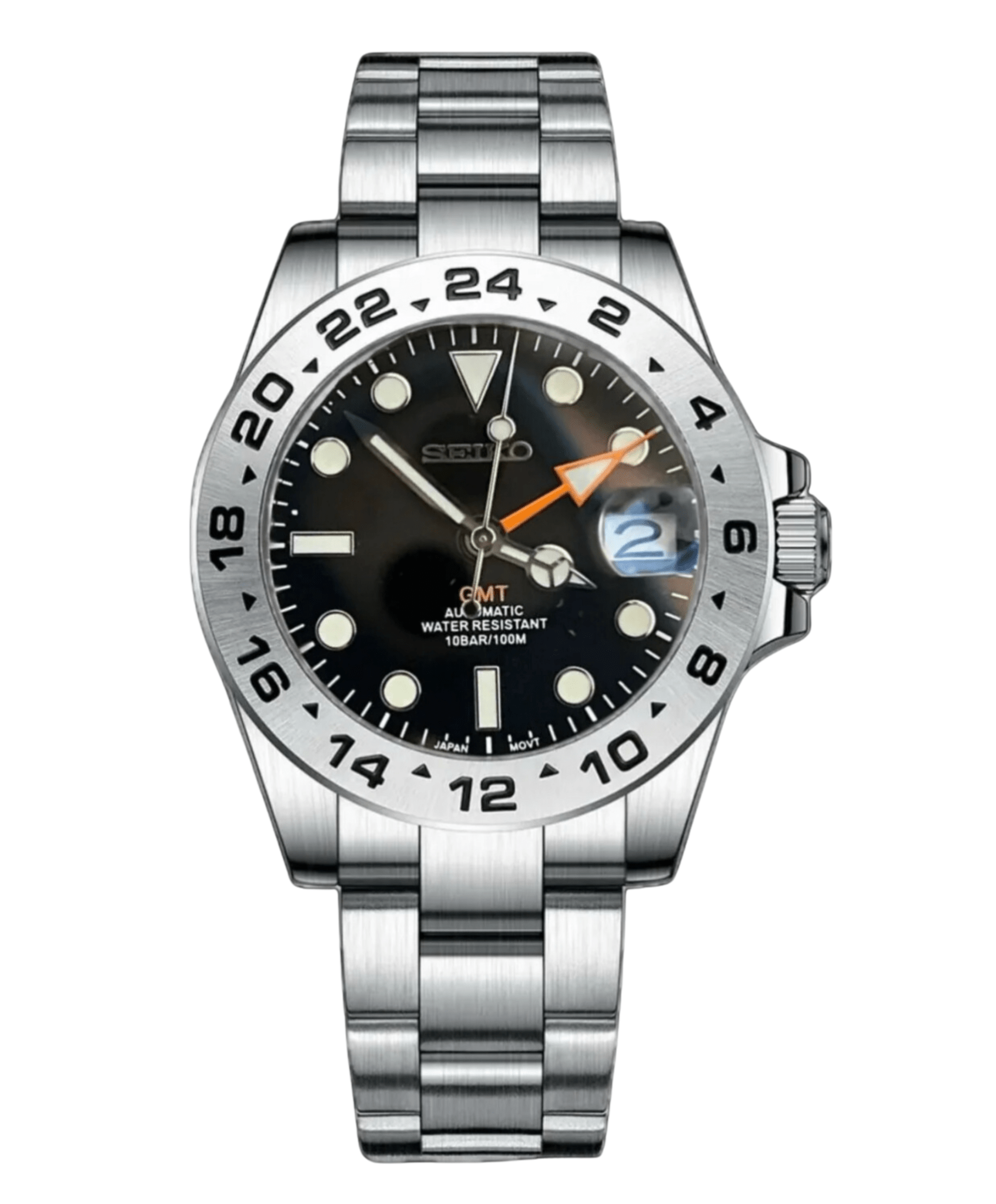 Seiko Mod Explorer II Black watch – YG MODS