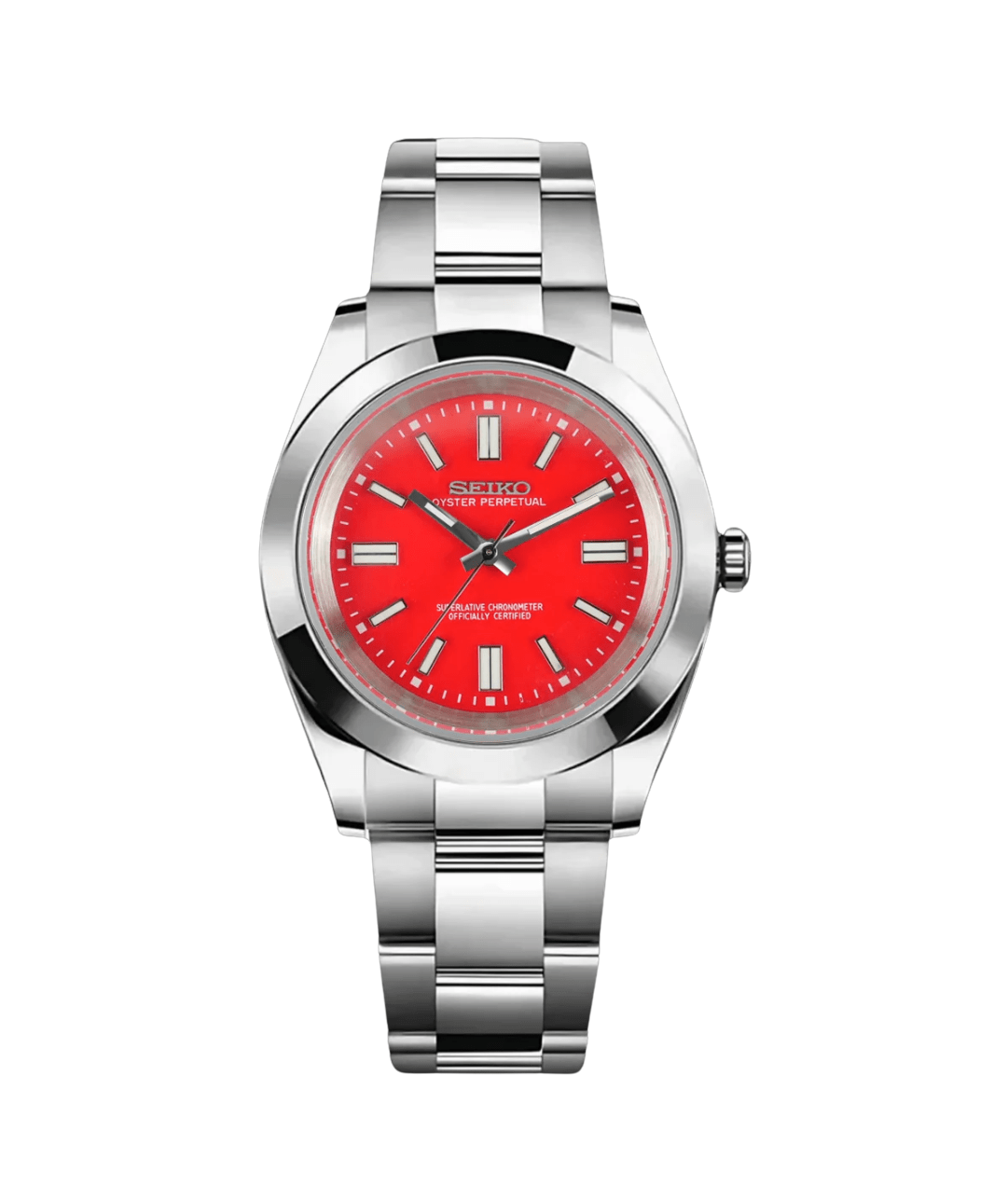 Seiko Mod Oyster Perpetual Red – YG MODS